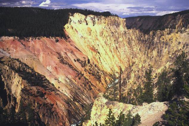 Grand Canyon of the Yellowstone - hydrothermally metamorphosed rocks ...